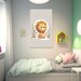 Lion Cub Cartoon Style Digital Art, Printable Wall Art, Cute Child ...
