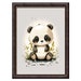 Cute Printable Panda Bear Cartoon Style Digital Art, Watercolor Wall ...