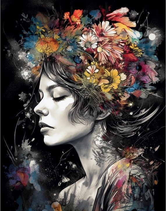 Flowers With Faces To Color