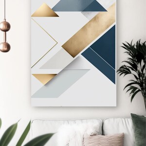 Triangle Wall Art - Modern Printable Geometric Scandinavian Art, Scandi ...