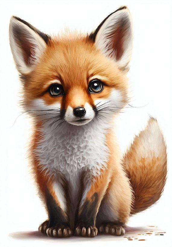 Cute Fox Cartoon Drawing