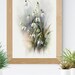 Snowdrop Painting Watercolor Digital Print Wall Decor, Pastel Colors ...