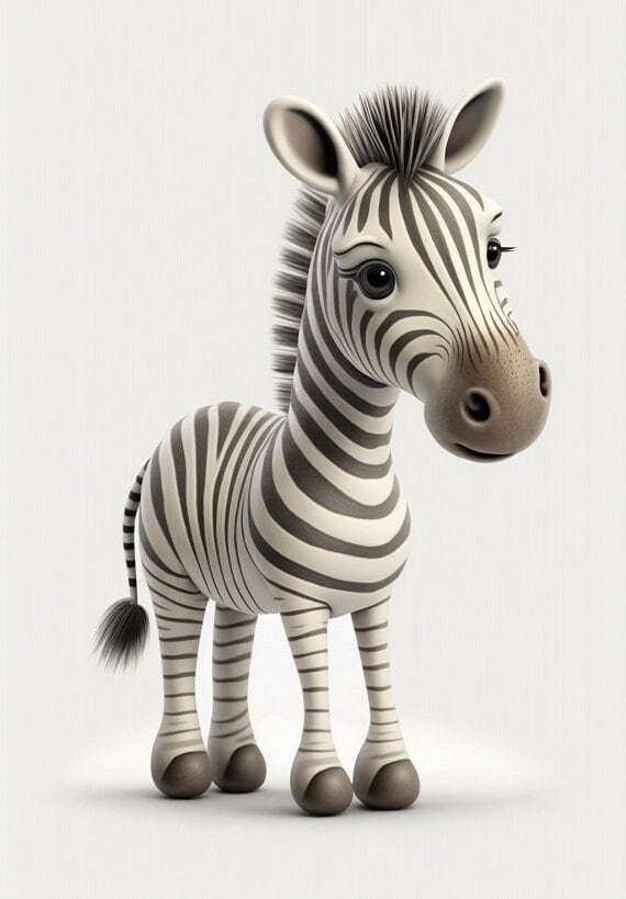 Printable Cartoon Zebras
