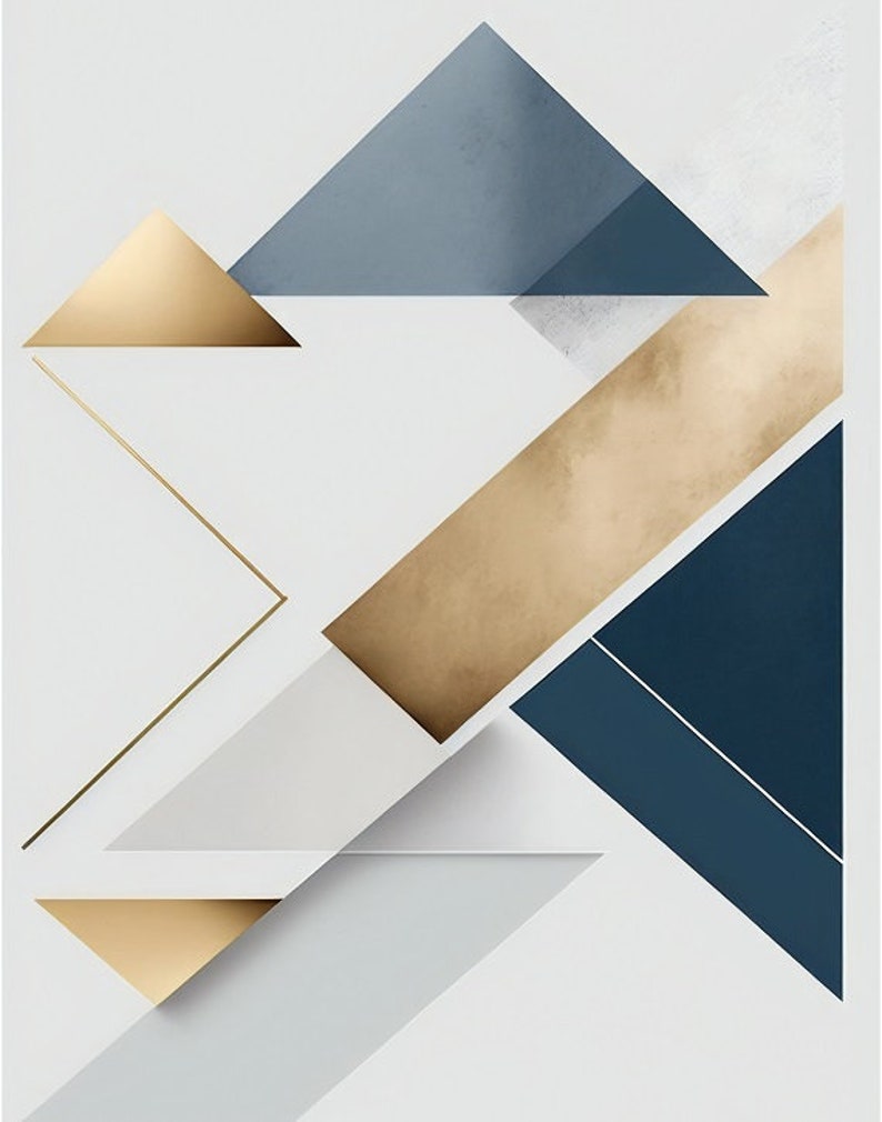 Triangle Wall Art Modern Printable Geometric Scandinavian - Etsy