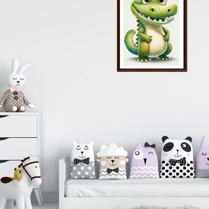 Crocodile Printable Poster, Wall Art Child Decor Instant Download, Cute ...