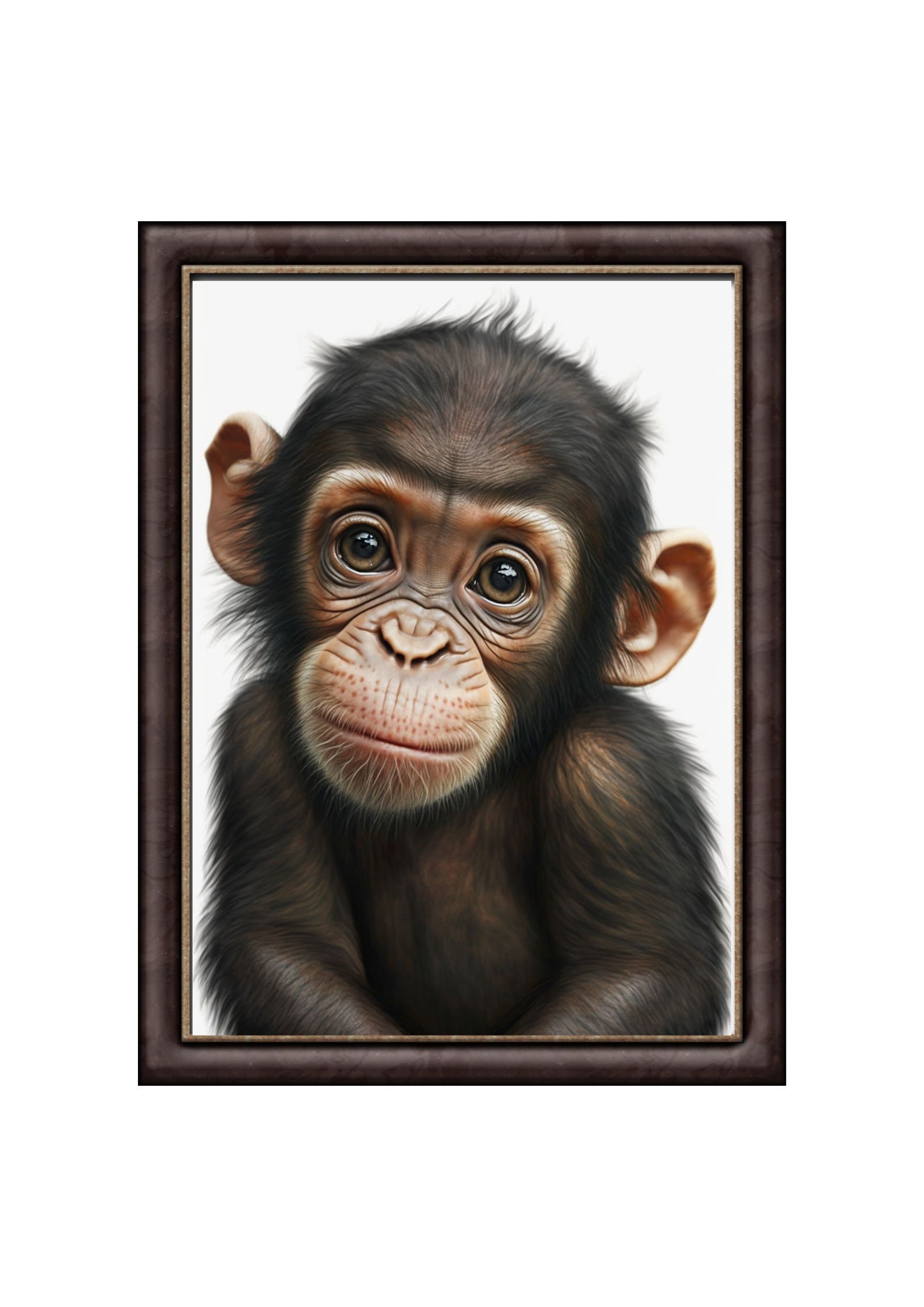 Cute Printable Monkey Wall Art, Baby Monkey Art Cartoon Style Digital ...