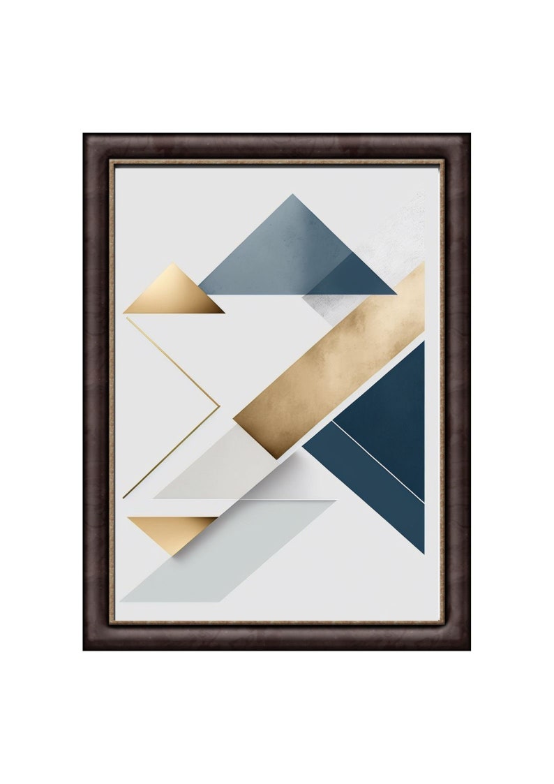 Triangle Wall Art Modern Printable Geometric Scandinavian - Etsy