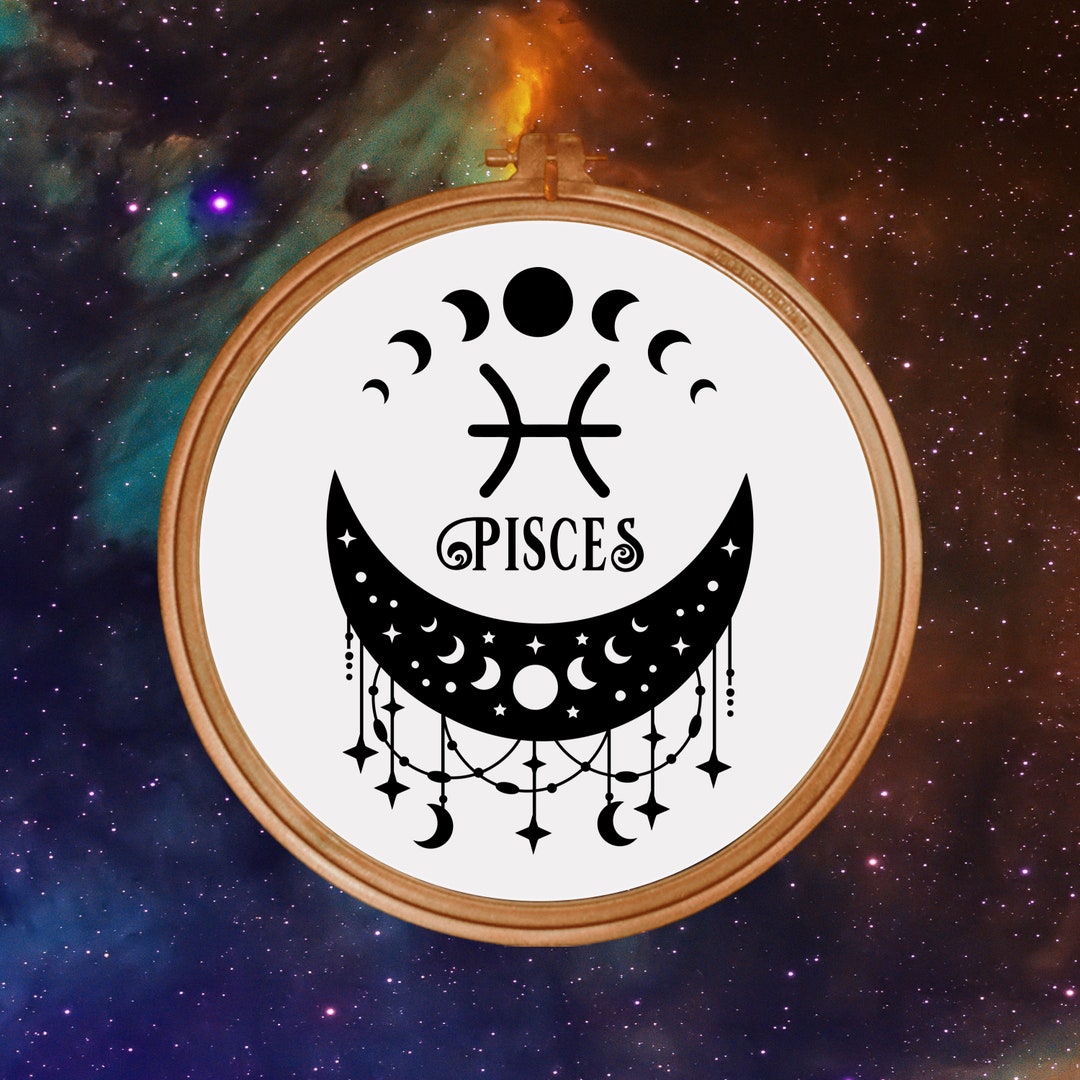 Pisces - Zodiac Sign - Modern Stitch Craft Co Cross Stitch Pattern PDF ...