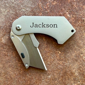 Engraved Knife, Stainless Steel Box Cutter , Box Cutter, Personalized ...