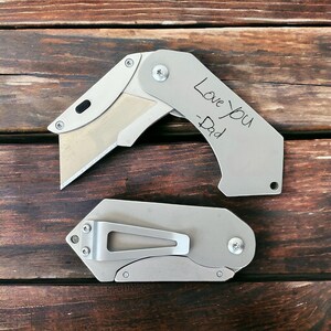 Engraved Knife, Stainless Steel Box Cutter , Box Cutter, Personalized ...