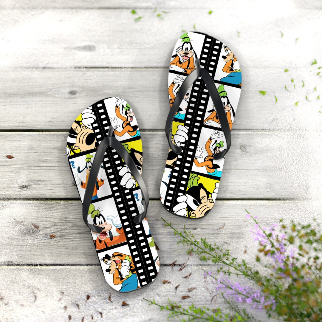 Goofy Flip Flops, Disney Summer Sandals, Disney Unisex Flip Flops ...