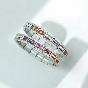 Italian Bracelet Flag Charms, 9MM Charms, Flag Charm Links, Stainless ...