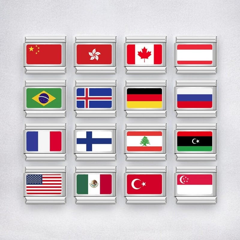 9mm Italian Flag Charms - Etsy