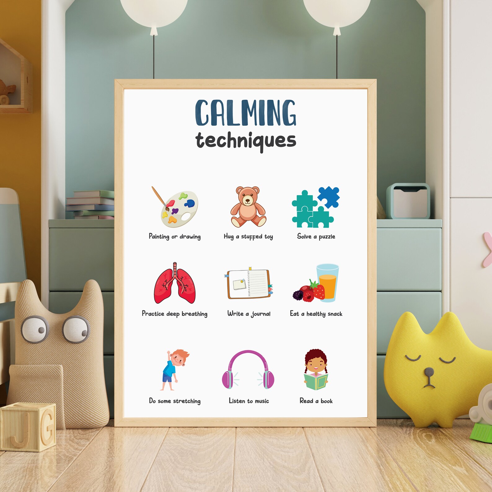 Calming Corner Printables for Children, Self Regulation Posters, Coping ...