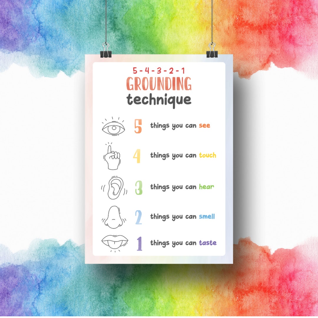 Children Grounding Techniques Poster Mindfulness Printables - Etsy