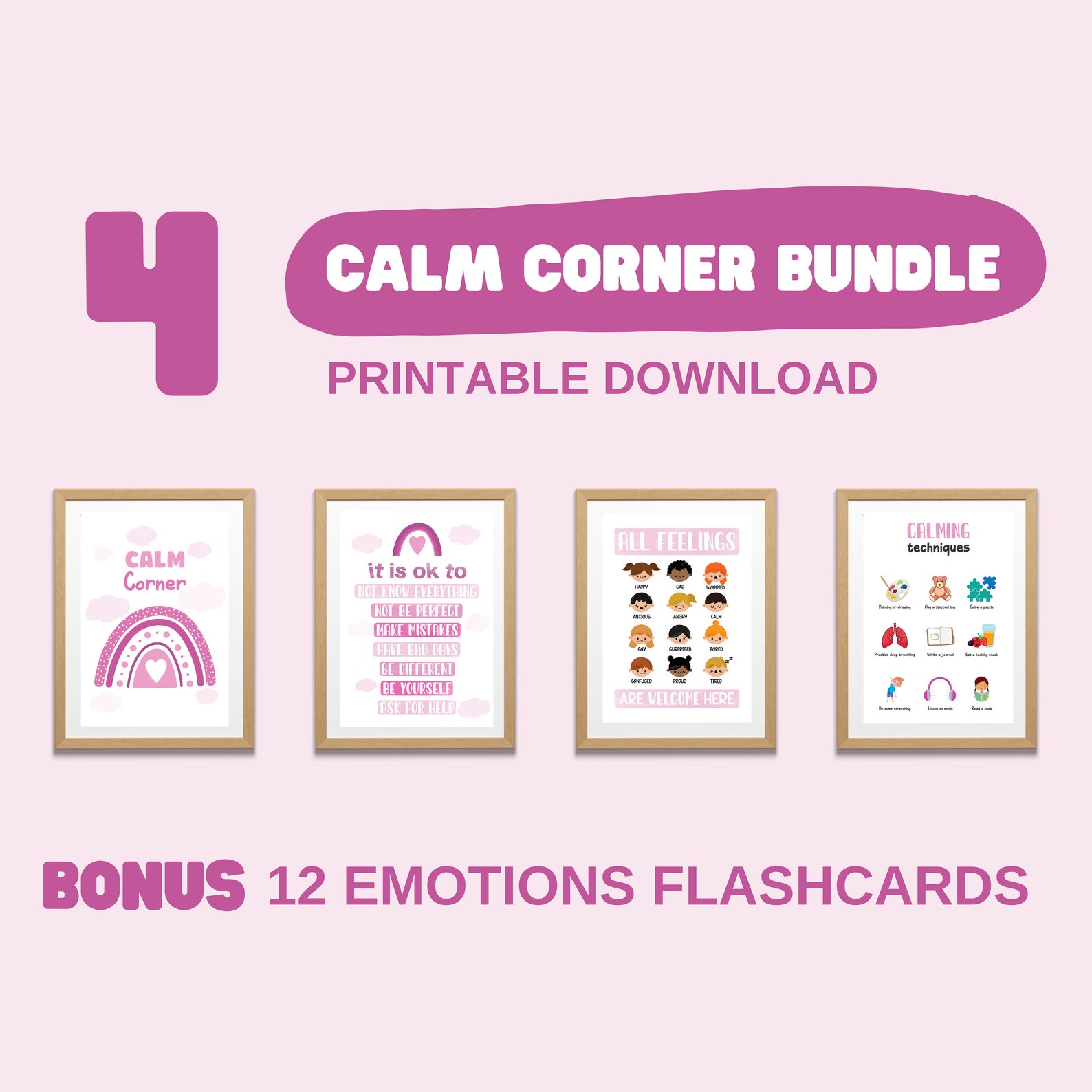 Calming Corner Printables for Children Self Regulation - Etsy
