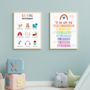 Calming Corner Printables for Children, Self Regulation Posters, Coping ...