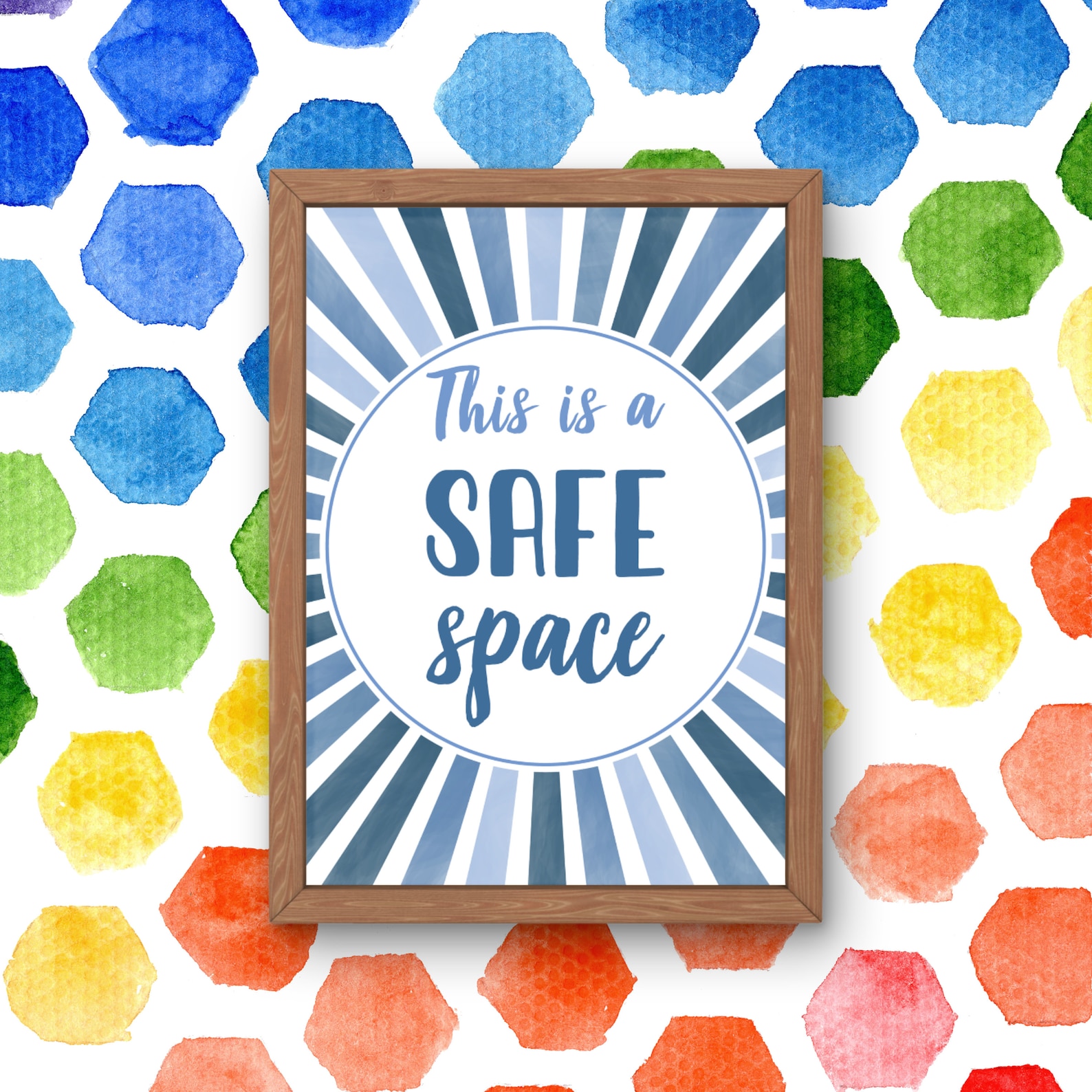Printable Safe Space Poster for Children, Instant Download, Calming ...