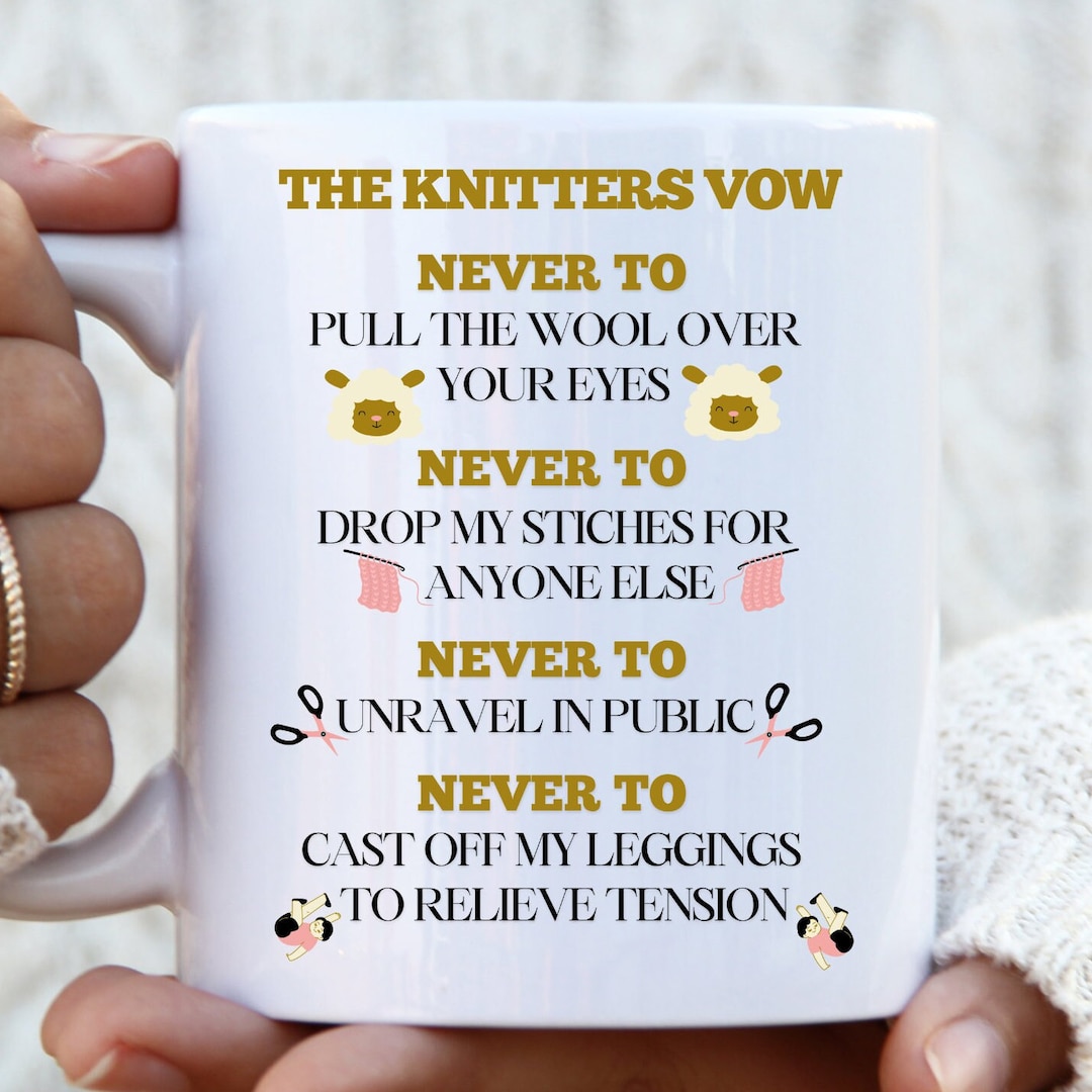 Knitters Poem Mug, Funny Knitting Club Gift, Crochet Gift, Funny ...