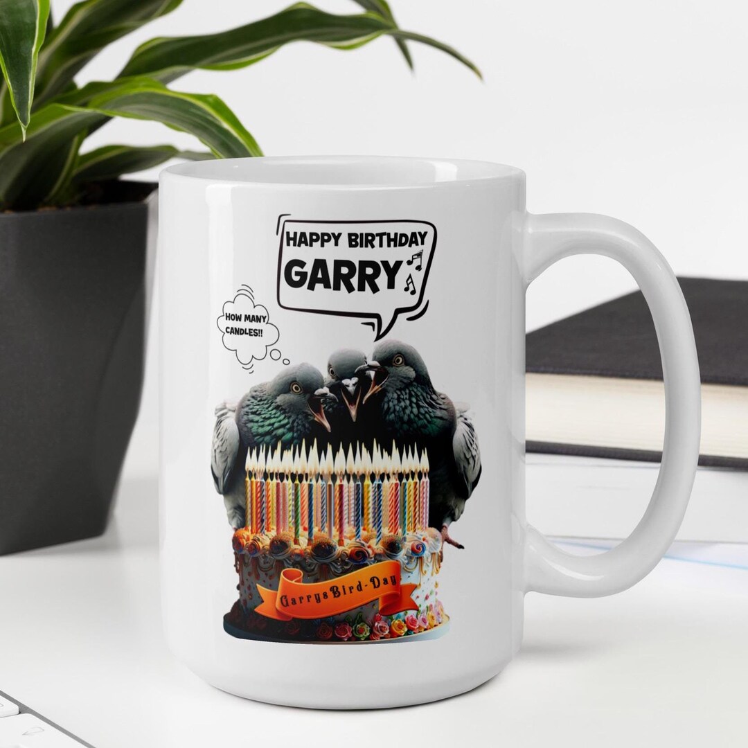 Personalised Pigeon Birthday Mug, Racing Pigeon Mug, Homing Pigeon Gift ...