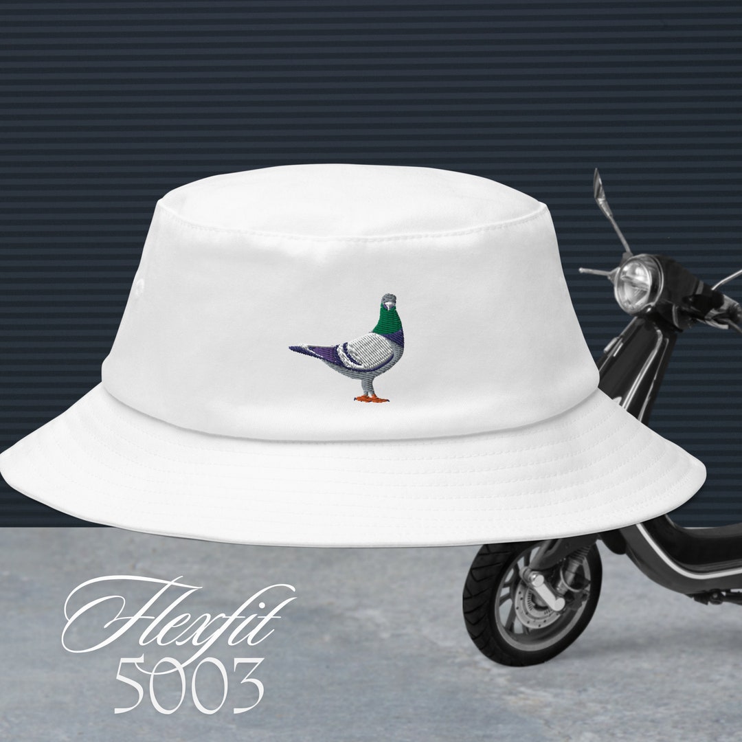 Pigeon Embroidered Bucket Hat, Pigeon Lover, Pigeon Fancier, Fishing ...