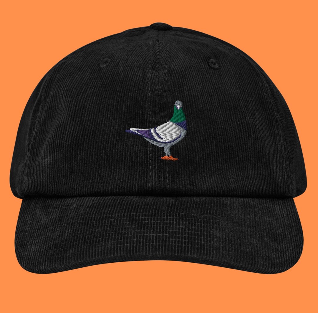 Pigeon Embroidered Corduroy Retro Cap, Pigeon Lover Gift , Pigeon ...