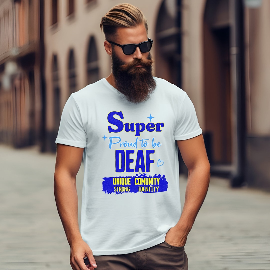 Deaf Men's Classic Cotton Tee, Deaf Pride Gift, Deaf Community Gift ...