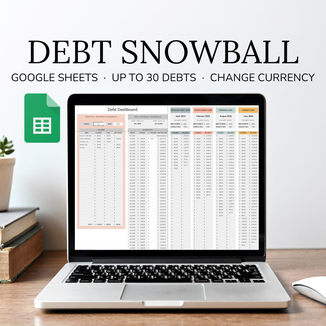 Debt Snowball Calculator, Debt Payoff Tracker, Debt Payoff Spreadsheet ...