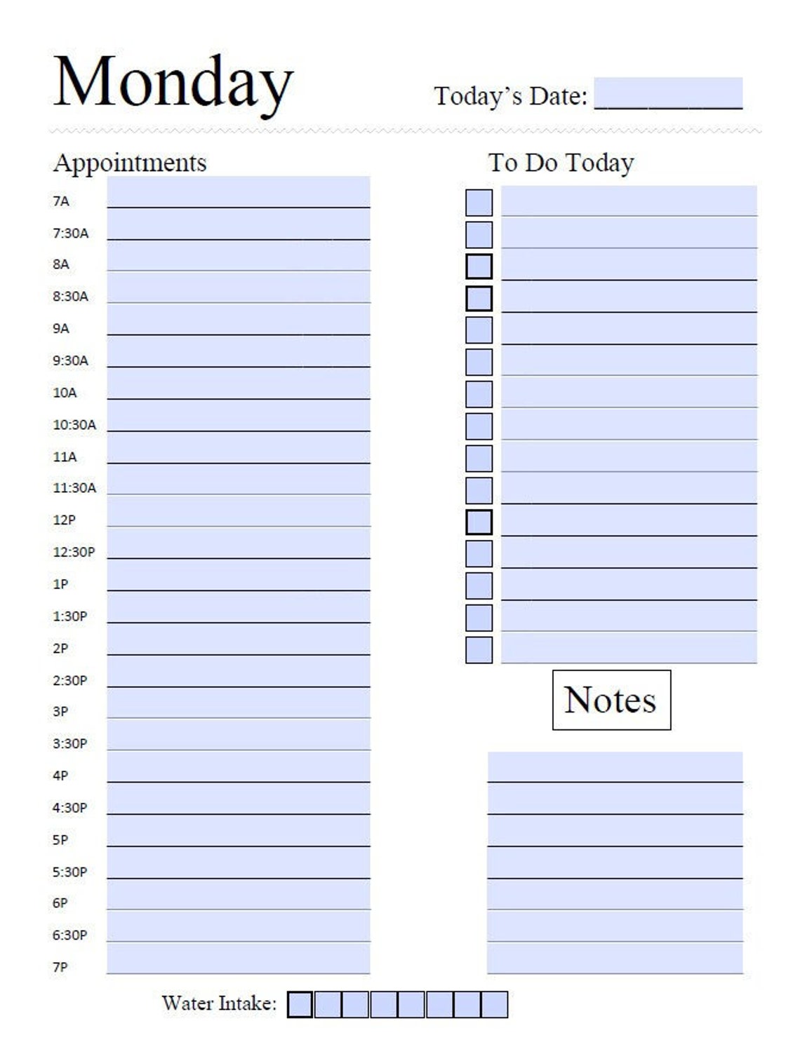 Daily Planner 35 Day Fillable PDF - Etsy