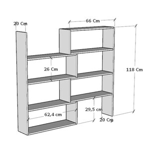 Adjustable White 5-tier Bookshelf: Modern Minimalist Modular Bookcase ...