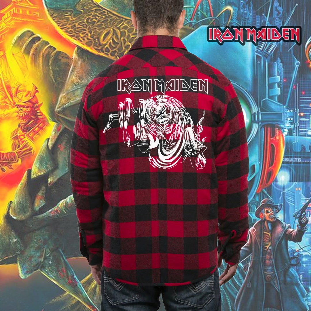 Iron Maiden Flannel Shirt / Eddie the Head Red Flannel / - Etsy