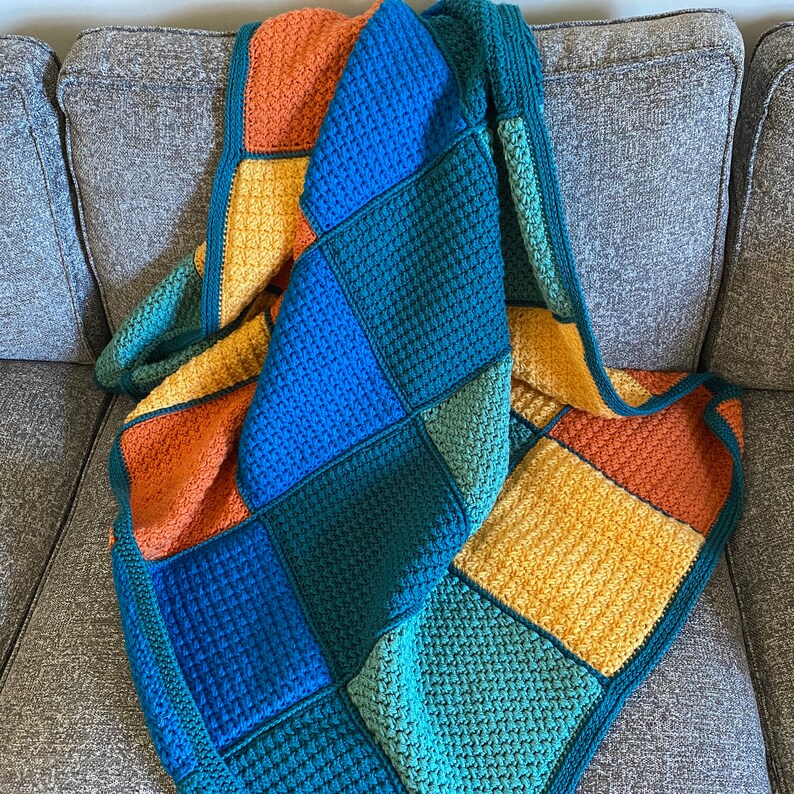 Textured Afghan- Handmade Crochet Blanket - Etsy