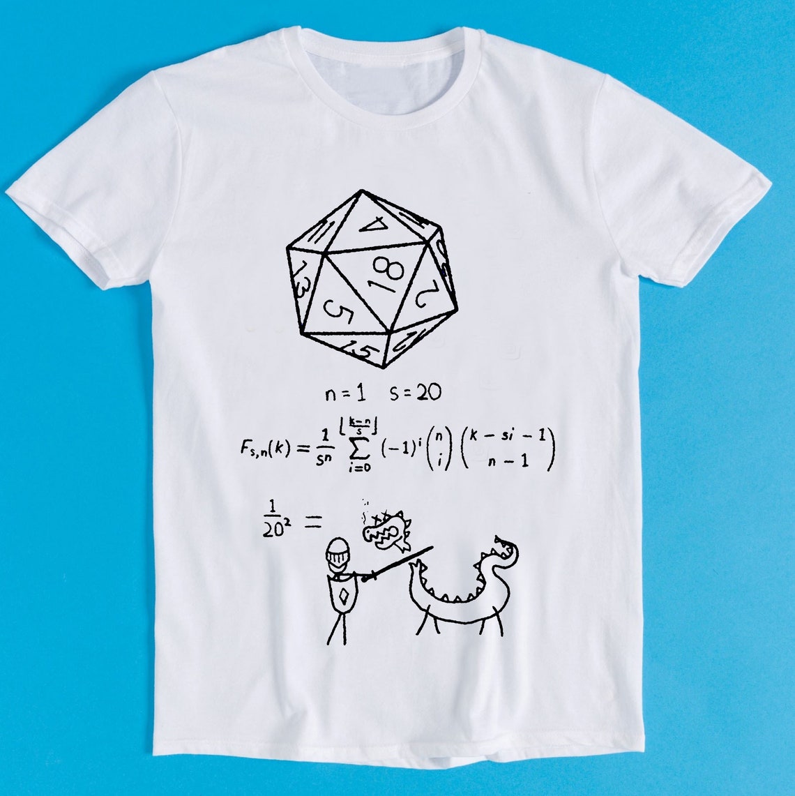 The Science of 20 Sided Dice Dnd D20 Art Meme Gift Funny Tee Style ...
