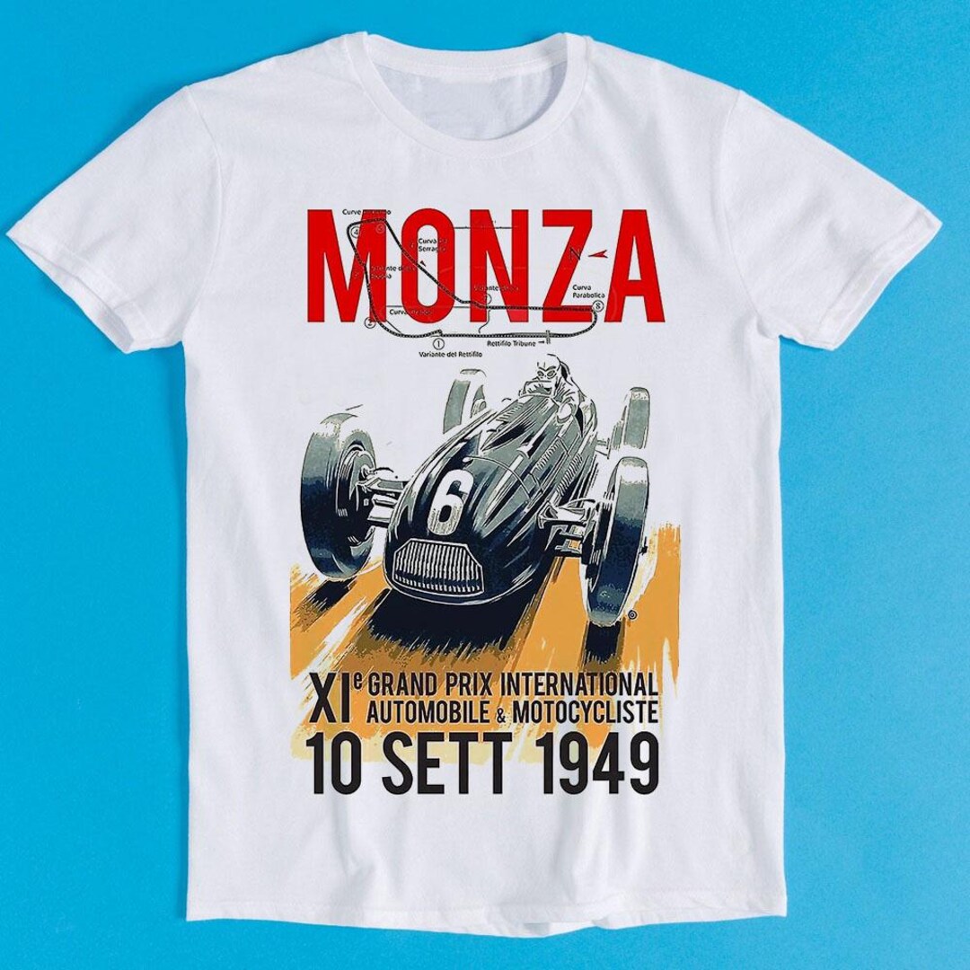 Monza Grand Prix Race 1949 Auto Racing Retro Meme Funny Gift Tee T ...