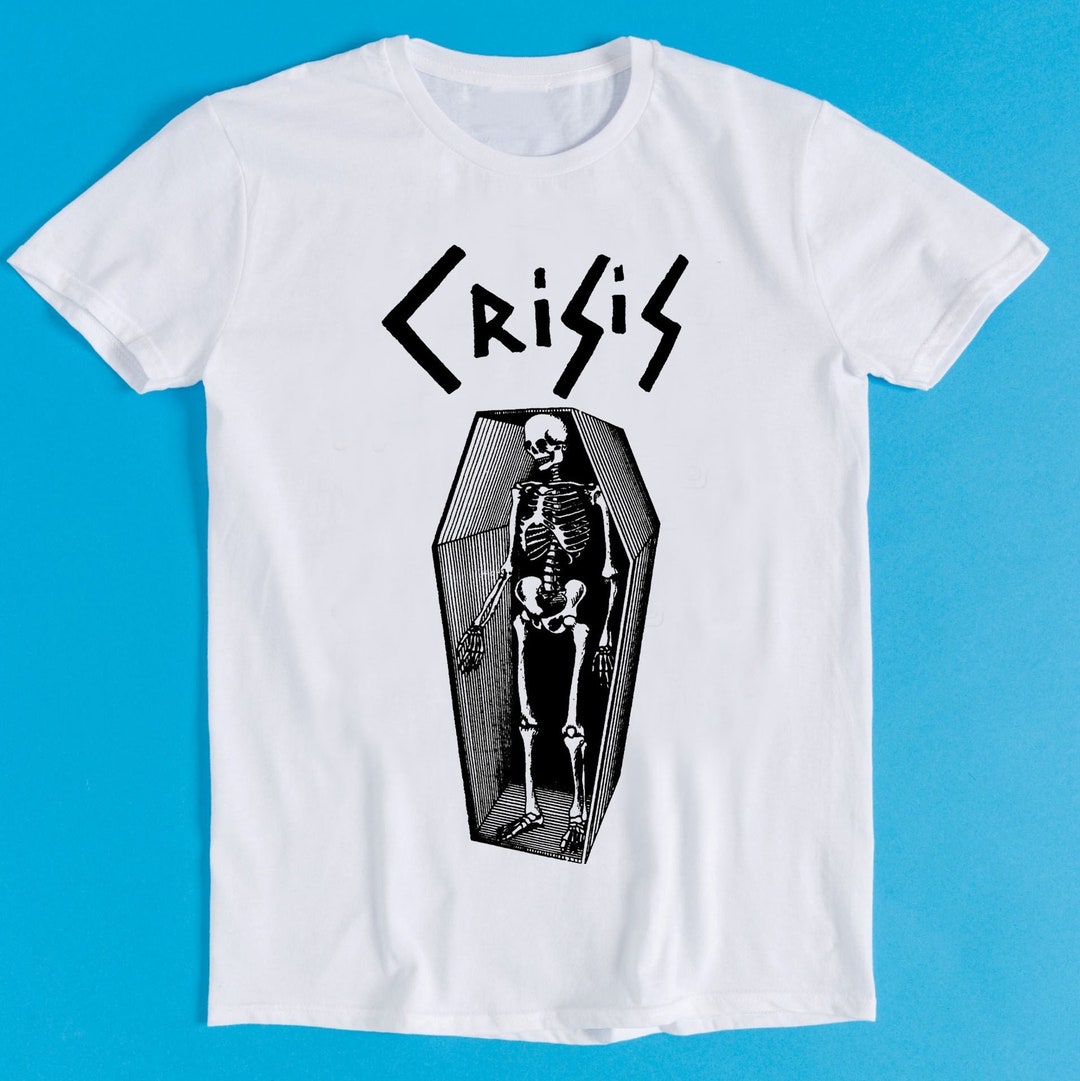 Crisis No Town Hall Punk Rock Music Retro Funny Art Drawing Gamer Anime ...