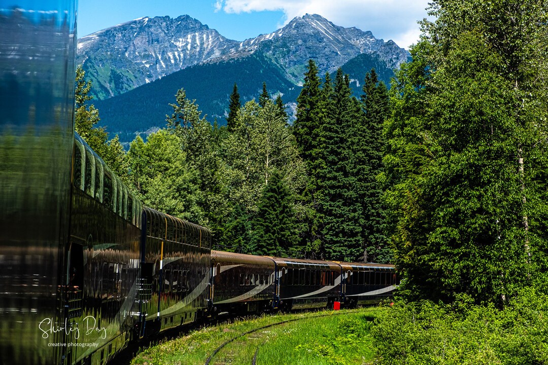 Train Ride Print, Canadian Rockies Photo, Mountain Landscape, Railfan ...