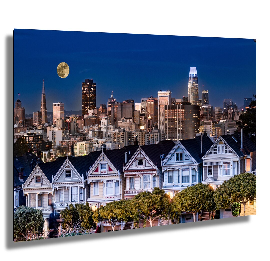 San Francisco Painted Ladies Print: Iconic Victorian Houses (wall Decor ...