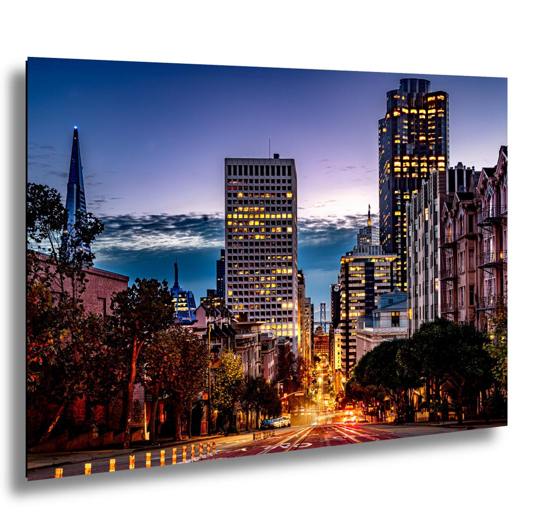San Francisco Night View, Oakland Bay Bridge,san Francisco Sky,large ...