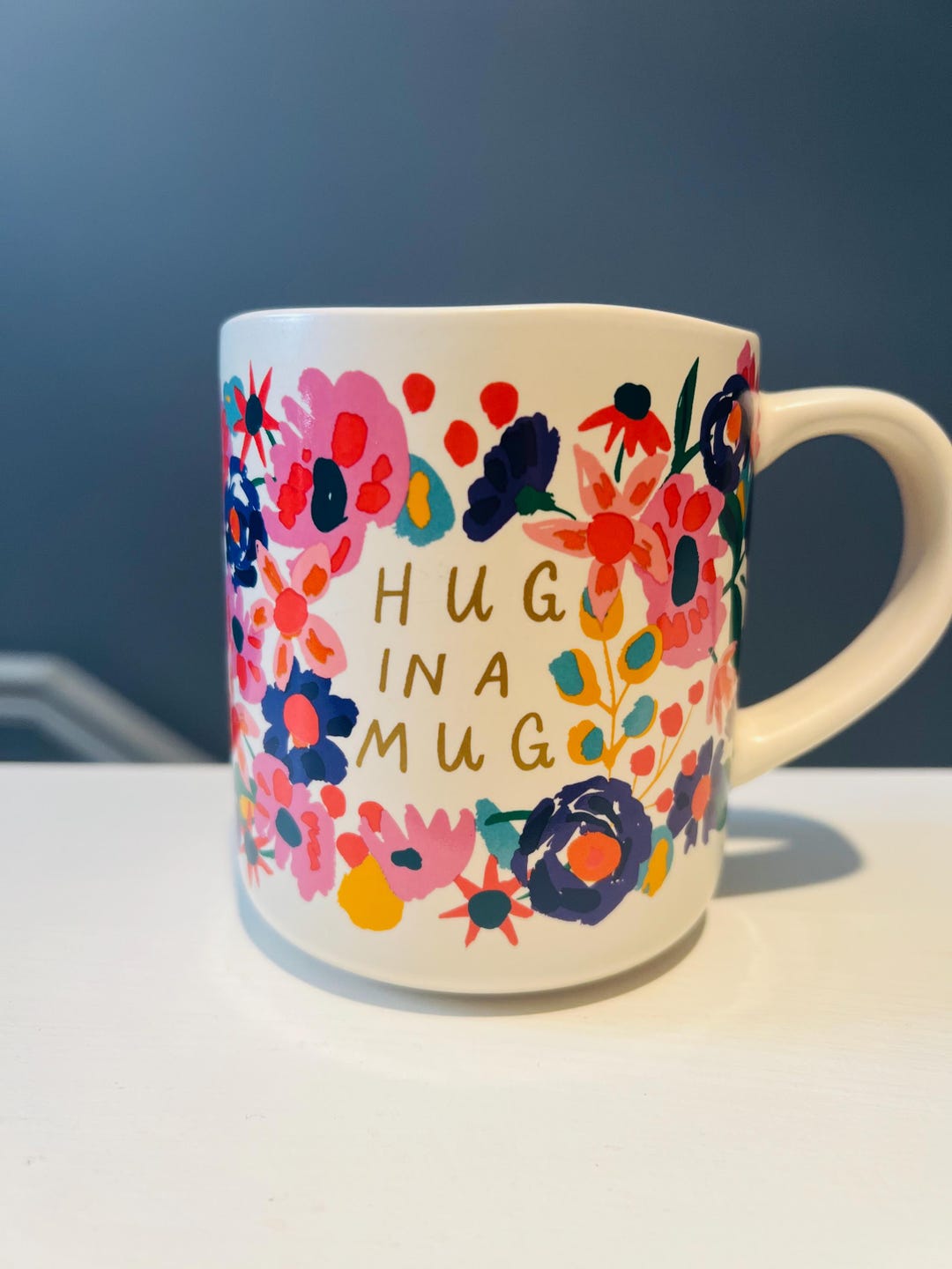 Floral Mug Hug in a Mug 16 Oz Coffee Tea Cup – Opalhouse Beige With ...