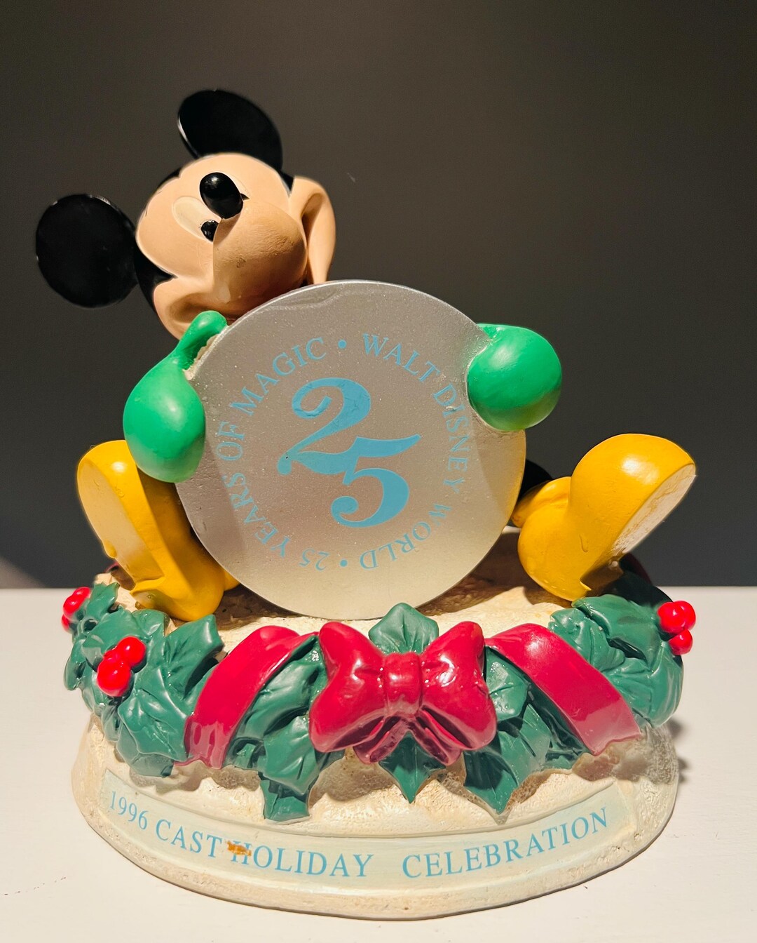 Mickey Mouse 1996 Cast Holiday Figurine – 25 Years of Magic - Etsy