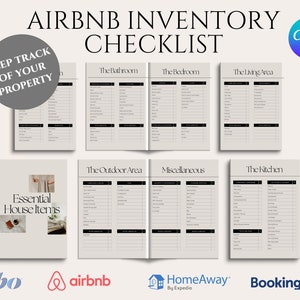 Airbnb Essential Items Checklist Canva Template | Vrbo Checklist ...