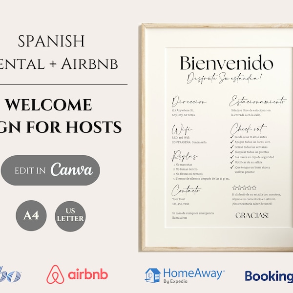 Spanish Welcome Sign - Etsy