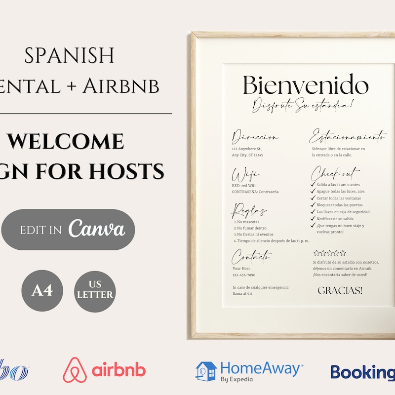 Spanish Welcome Sign - Etsy