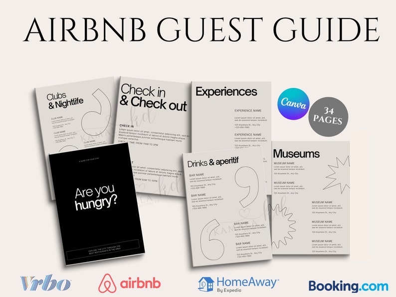 Airbnb Welcome Book & Posters Canva - Etsy