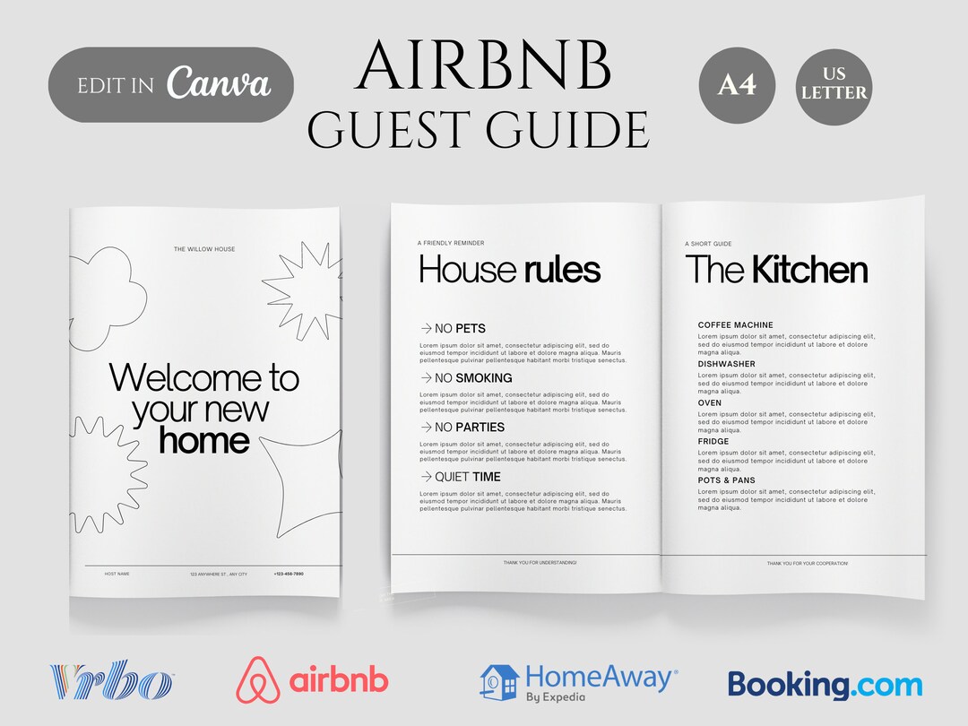 Airbnb Welcome Book & Posters Canva - Etsy