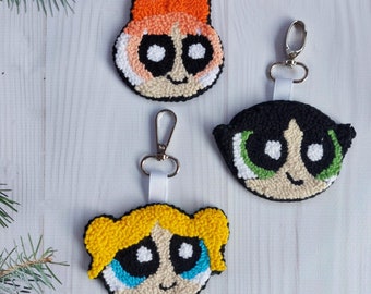 Punch Needle Keychain Keychain Punch Alphabetıc Keychain Embroıdery ...