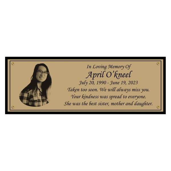 Bench a Tree Memorial Plaque - Etsy