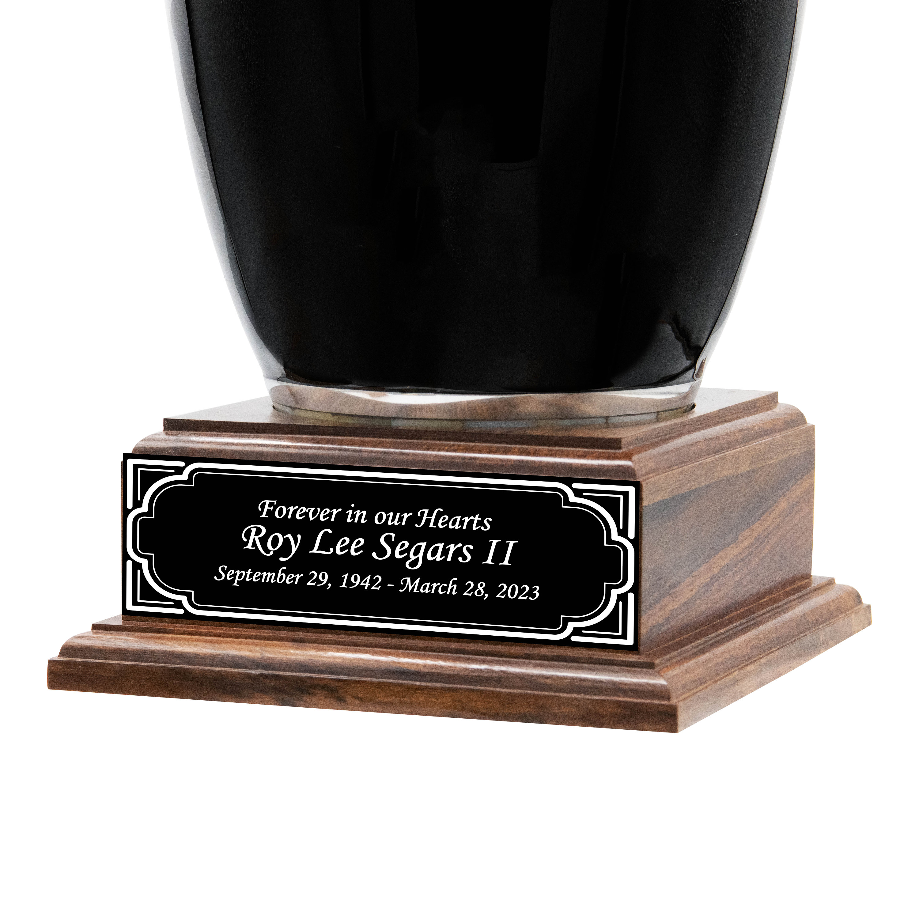 Cremation Urn Stand Wood Pedestal Wooden Urn Base With - Etsy