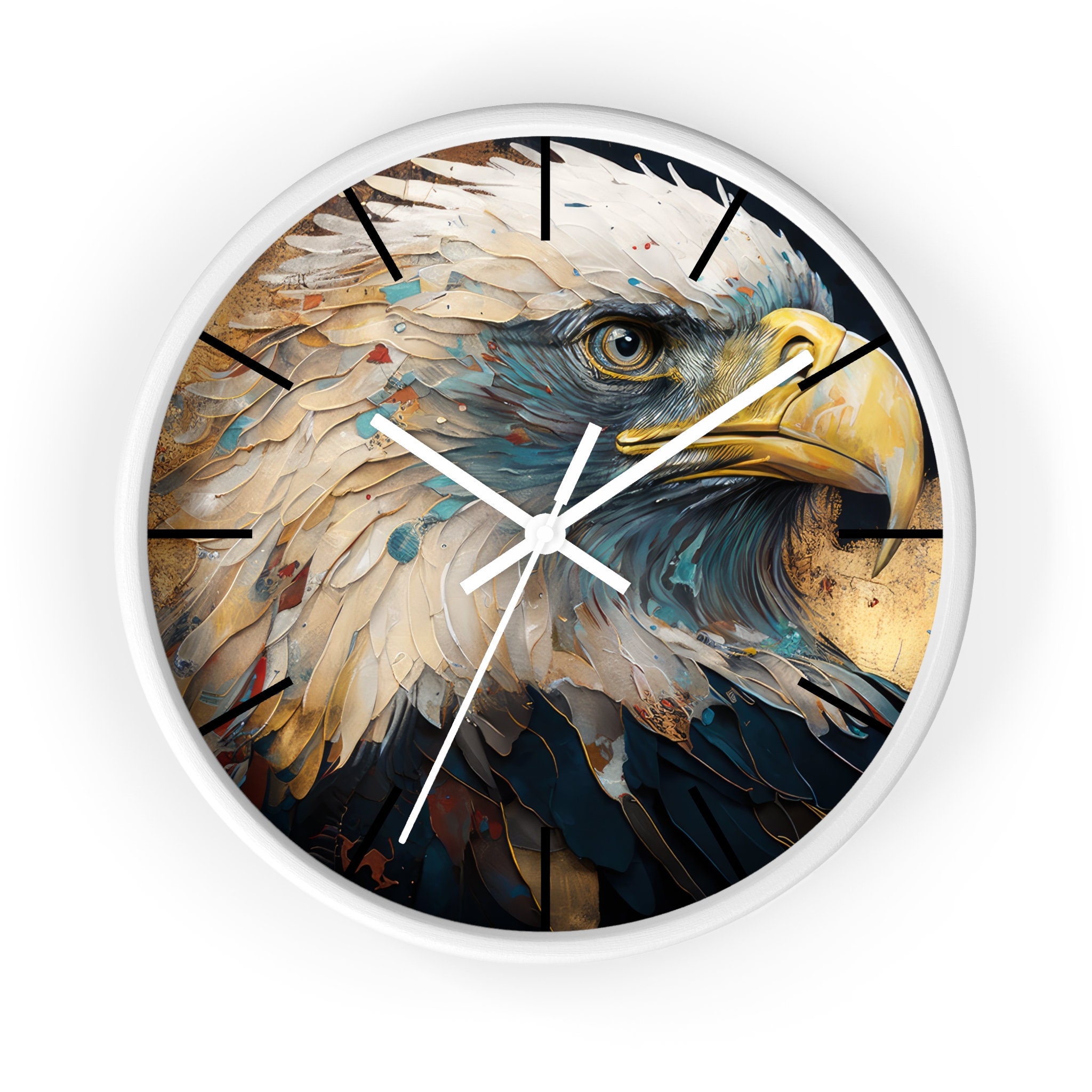 Eagle Wall Clock Bald Head Eagle Wall Clock American Eagle - Etsy