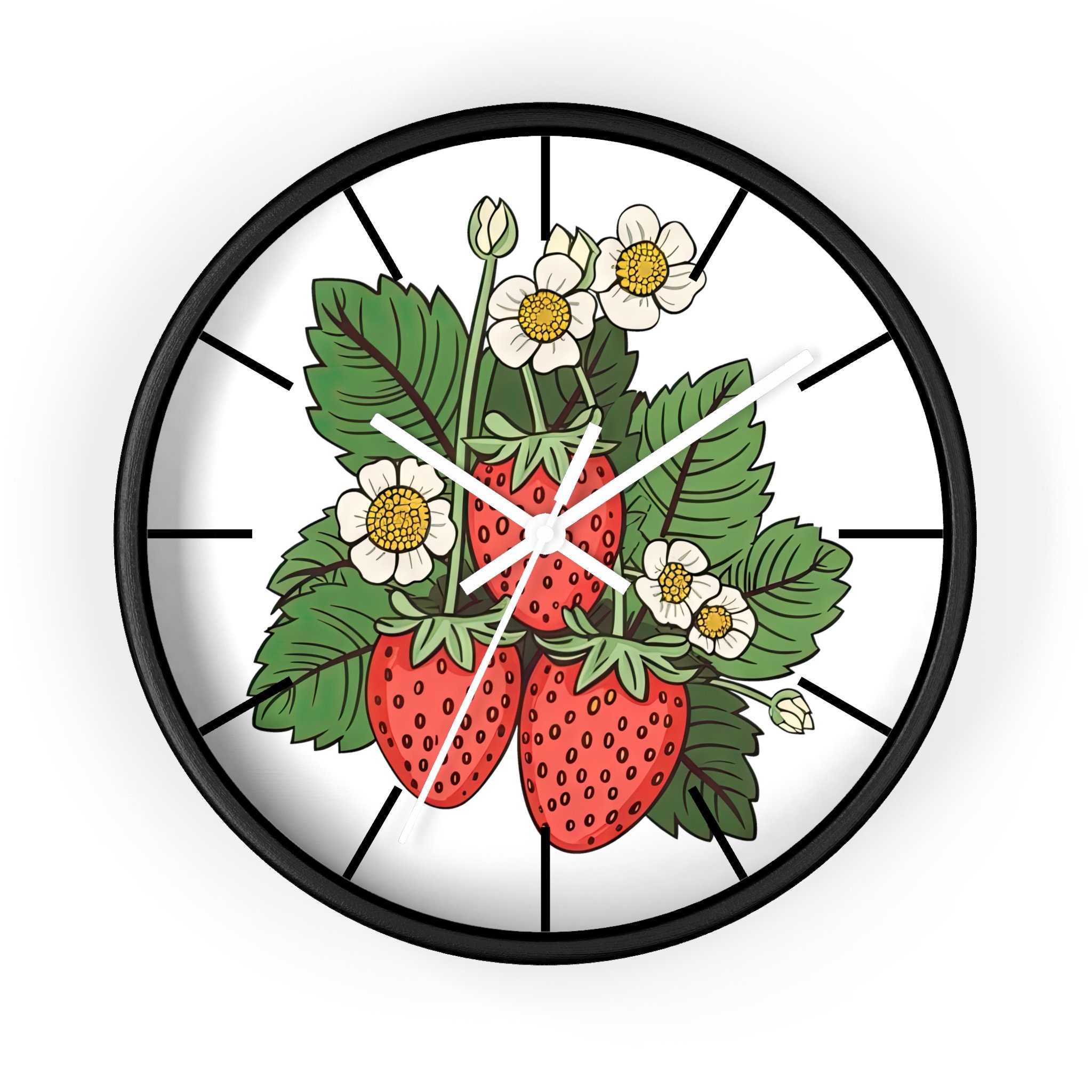 Cottage Core Strawberry Wall Clock, Goblincore Strawberry Wall Clock ...